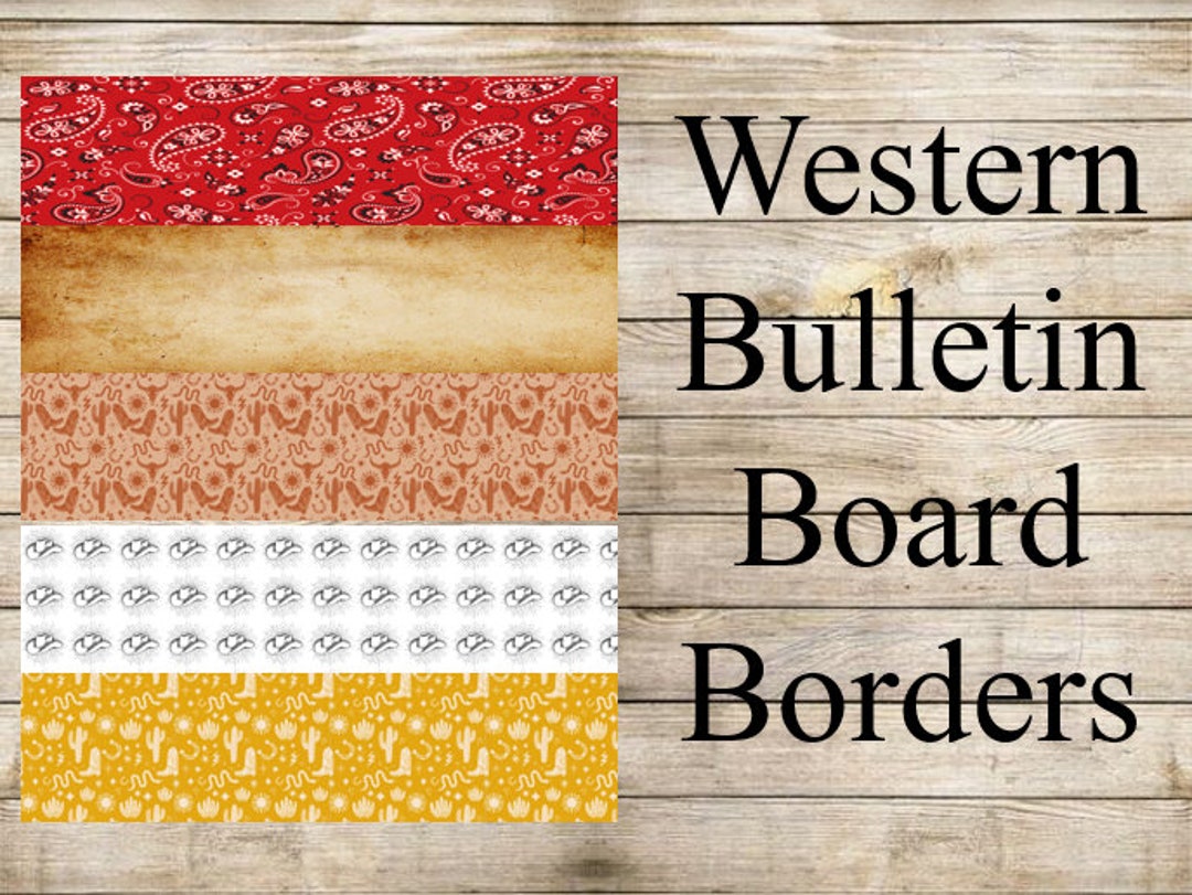 Western Classroom Borders Printable Bulletin Board Border Western Class ...