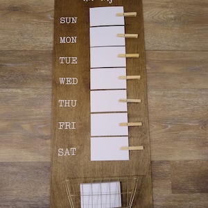 Weekly Menu Board Display With Basket and Digital Printable Meal Cards ...