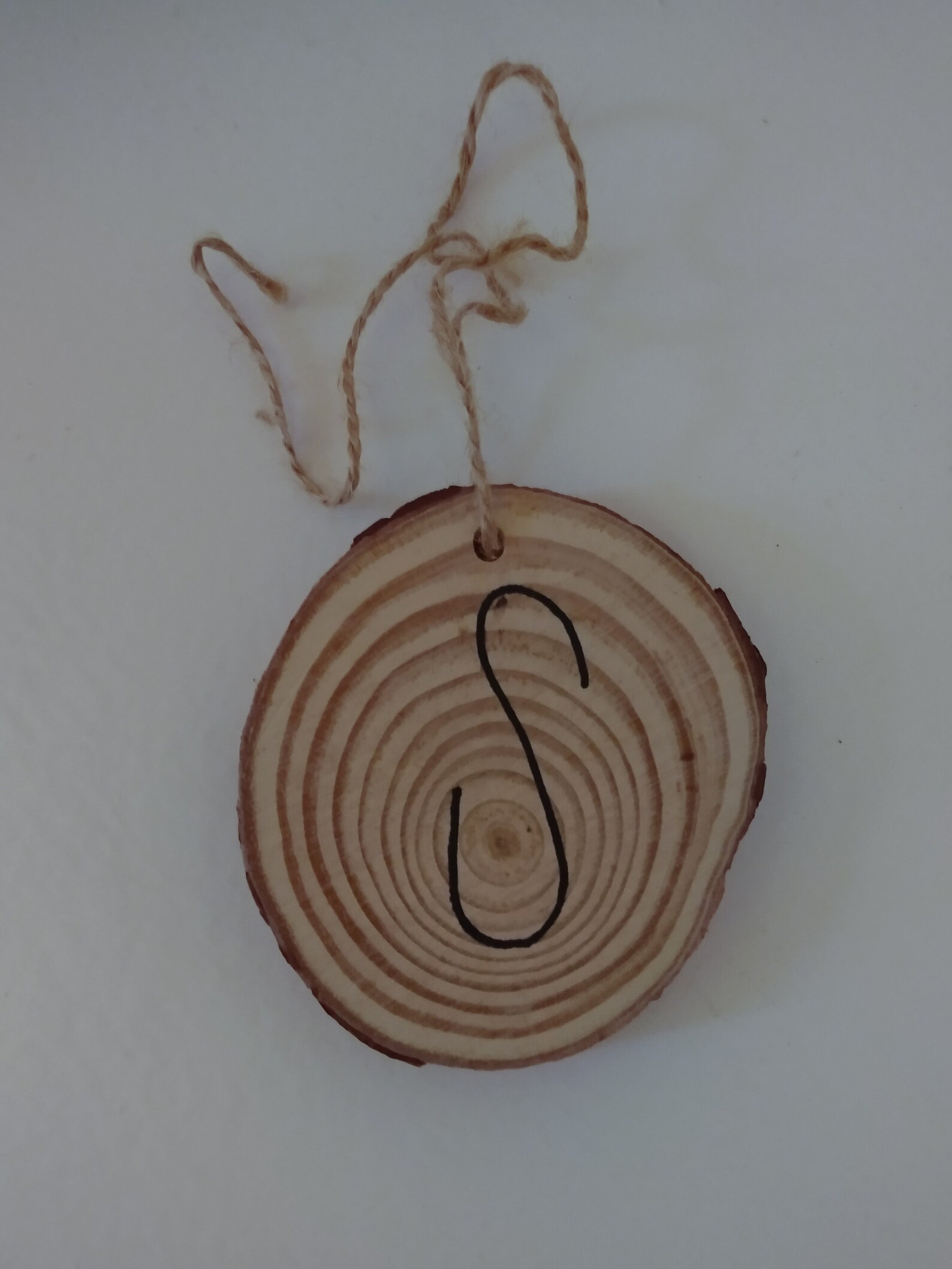 Rustic Stocking Tag Wood Slice Letter Tag Country Christmas - Etsy