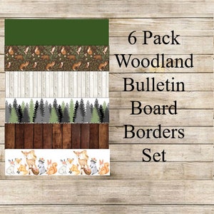 Forest Classroom Borders Printable Bulletin Board Border Woodland Class ...