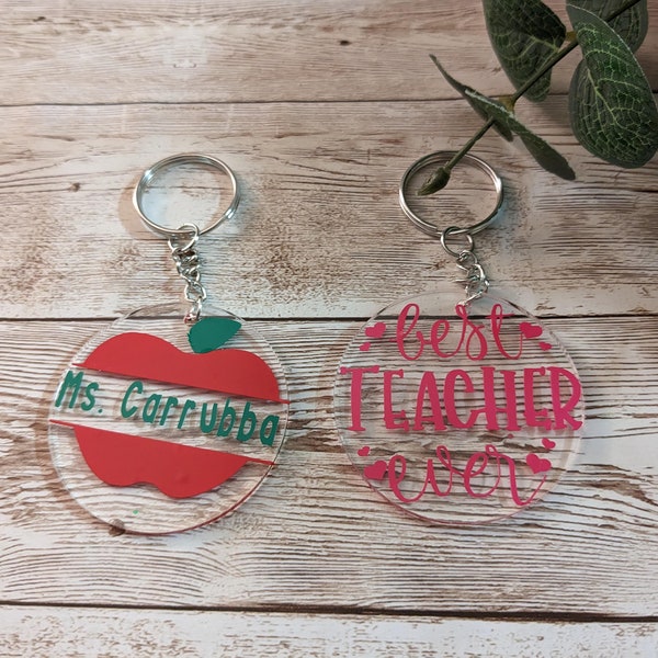 Teacher Keychain - Etsy