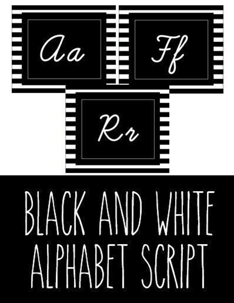 Classroom Alphabet in Cursive Farmhouse Classroom Alphabet - Etsy