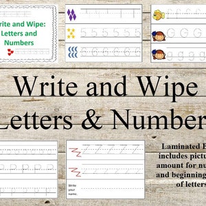 Learn to Write and Wipe Letters and Numbers Booklet Homeschool - Etsy