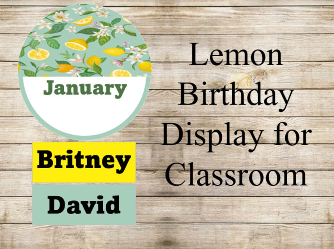 Birthday Display Bulletin Board Lemon Theme Classroom Decor - Etsy