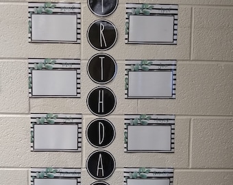 Floral Farmhouse Classroom Birthday Display Birthday Board for ...