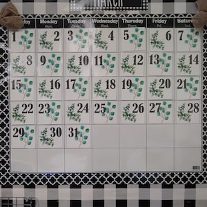 Farmhouse Classroom Calendar Cards Rustic Classroom Theme Bulletin ...
