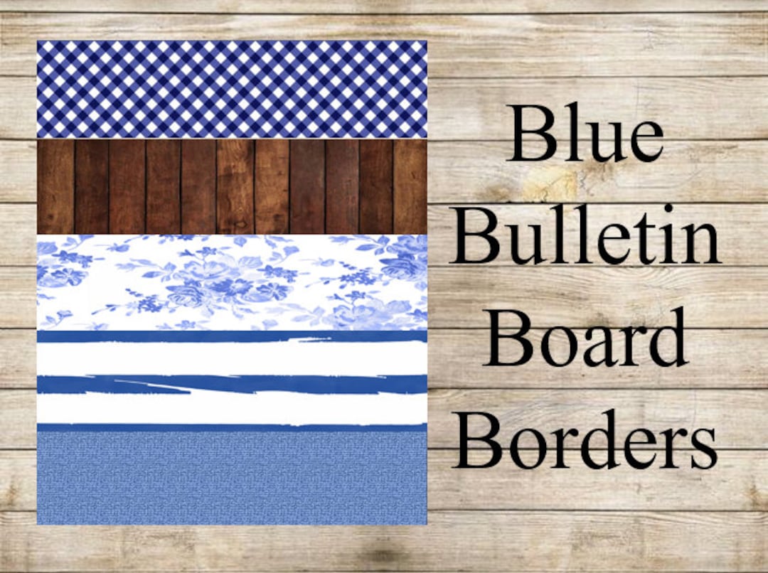 Blue Classroom Borders Printable Bulletin Board Border Prints Blue ...