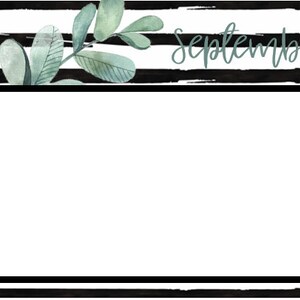 Classroom Farmhouse Decor Black & White Birthday Bulletin Board Display ...