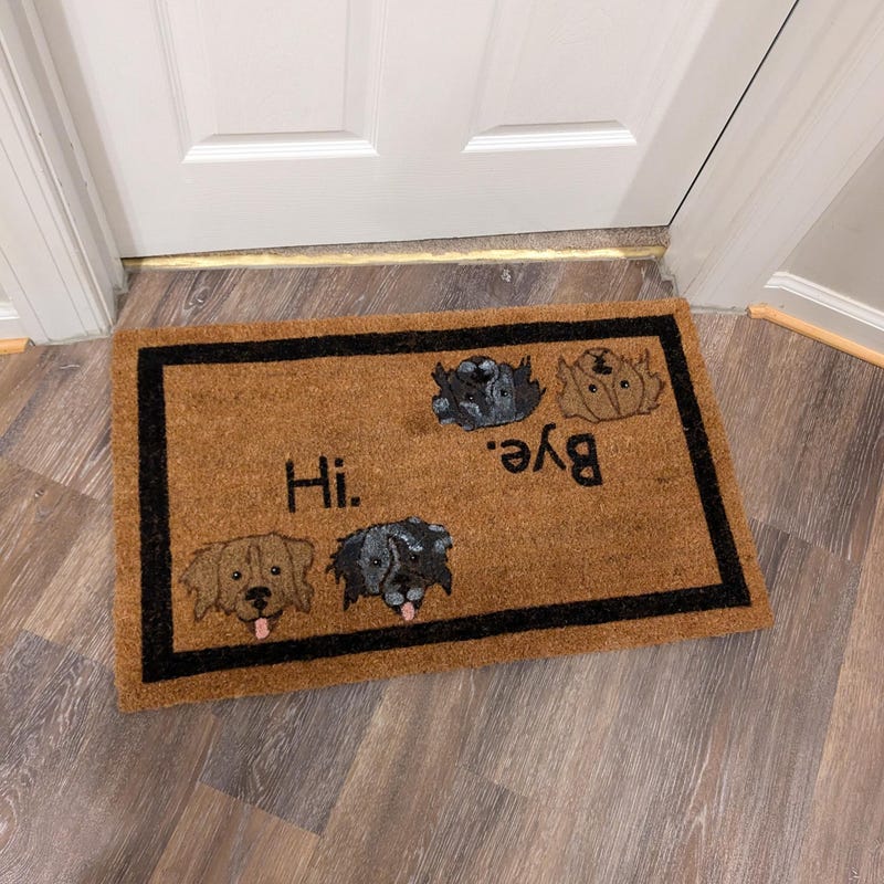 Pug Welcome Mat - Etsy