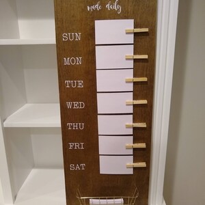 Weekly Menu Board Display With Basket and Digital Printable Meal Cards ...