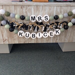 Personalized Name Garland Classroom Decor Teacher Name Custom Ts ...
