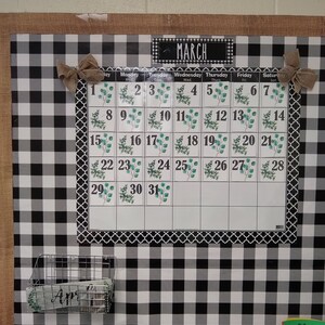 Farmhouse Classroom Borders for Bulletin Boards Rustic Classroom Plaid ...