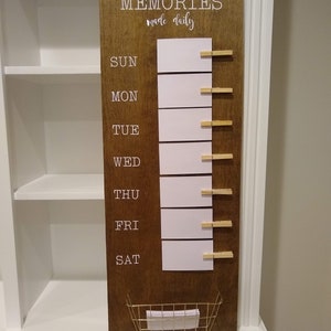 Weekly Menu Board Display With Basket and Digital Printable Meal Cards ...