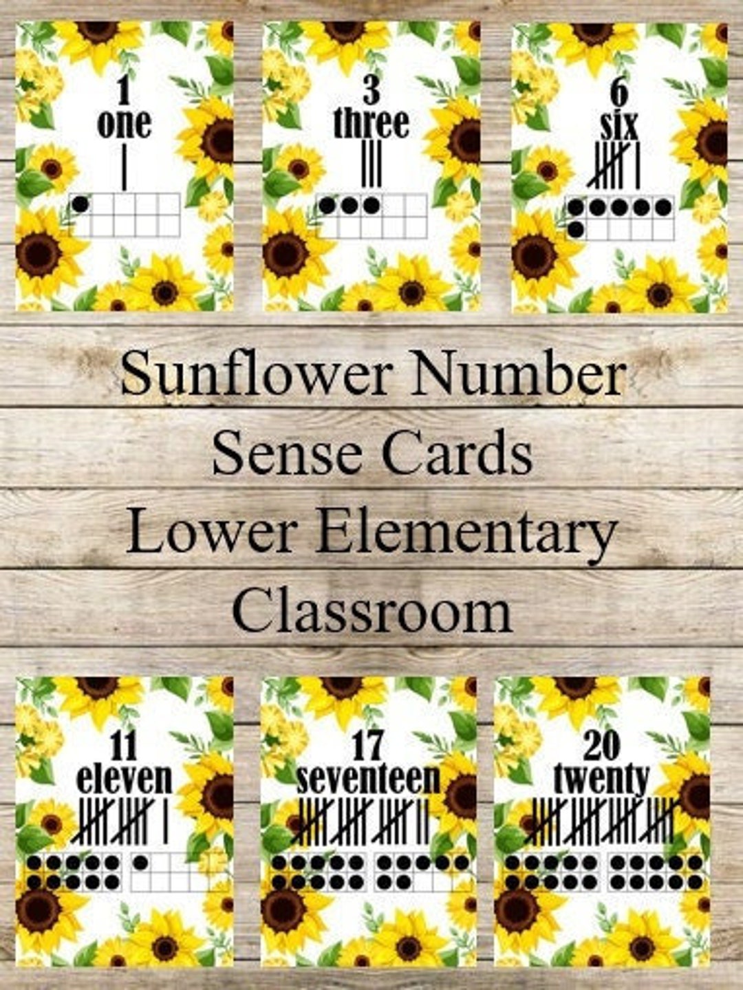 Lower Elementary Number Sense Cards Sunflower Classroom - Etsy