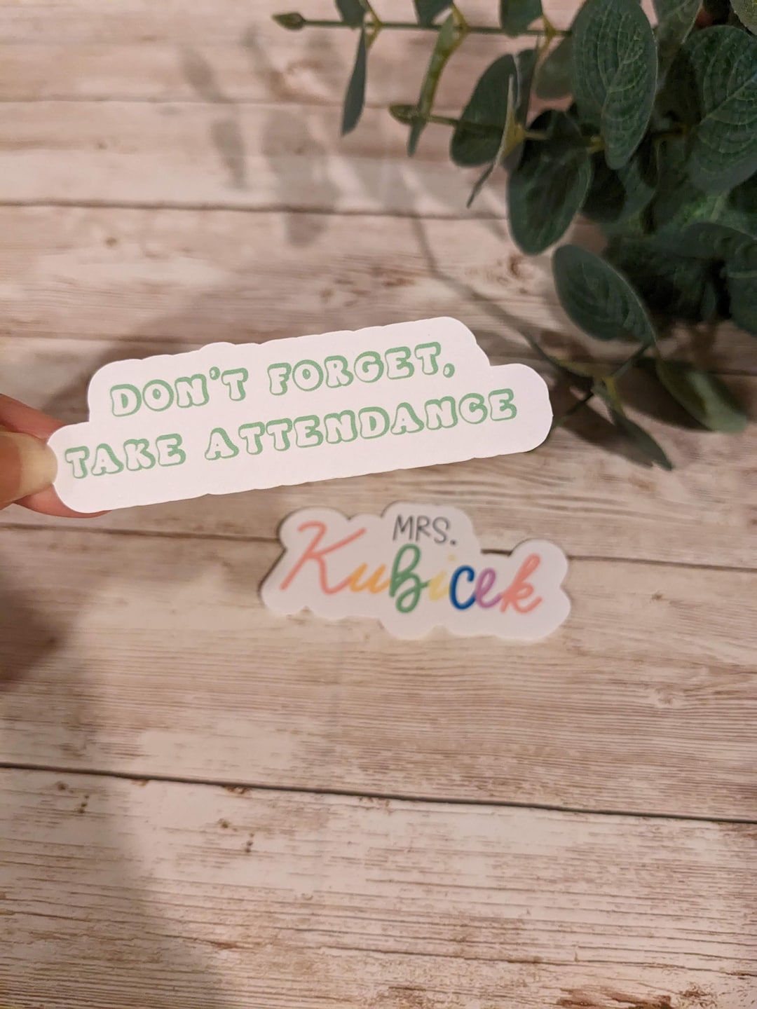 Teacher Name Sticker Set Attendance and Teacher Reminder Name Sticker ...