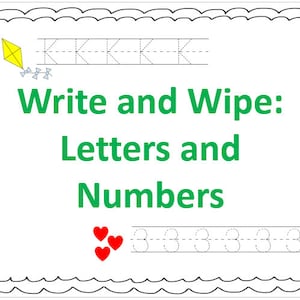 Learn to Write and Wipe Letters and Numbers Booklet Homeschool - Etsy