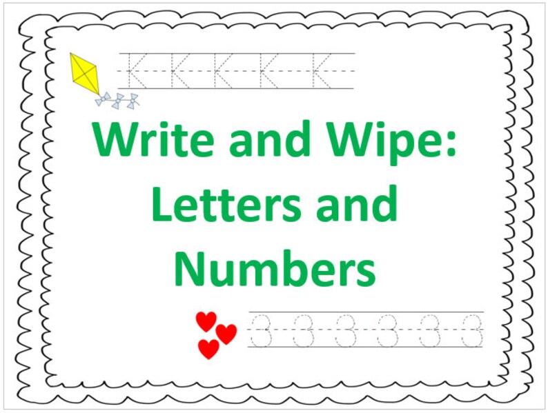 Learn to Write and Wipe Letters and Numbers Booklet Homeschool - Etsy