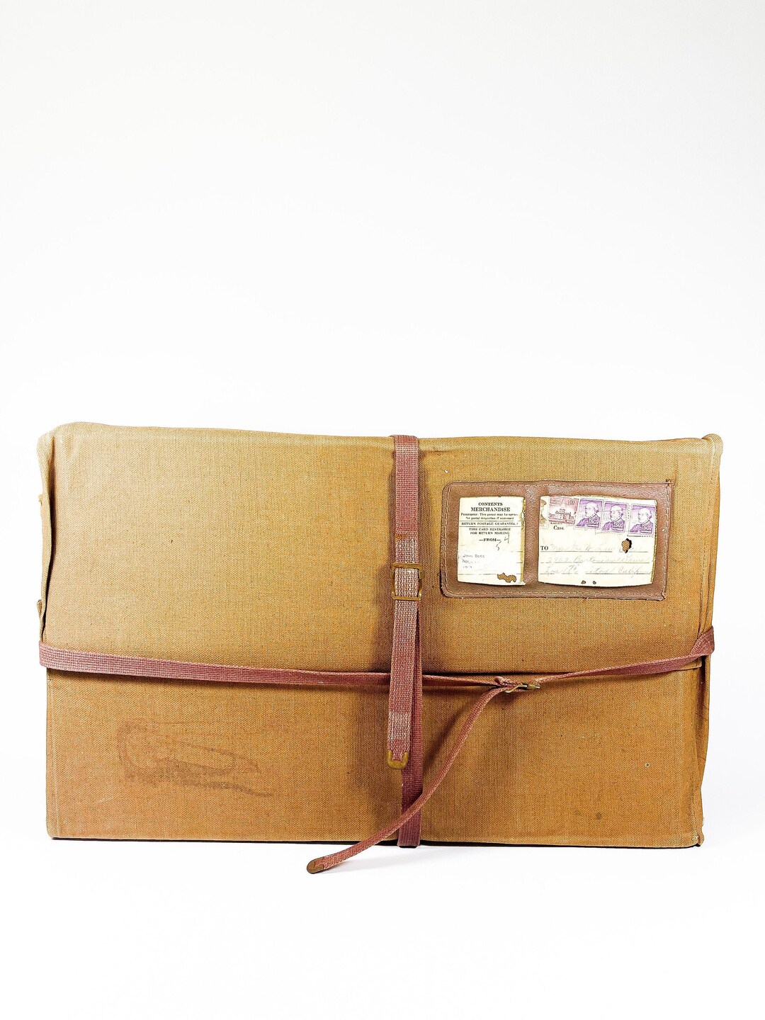 Us Postal Service Suitcase Kwikpack Canvas Box Fabric Covered - Etsy