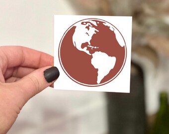 Planet Earth Decalworld Globe Vinyl Decalearth Stickerglove - Etsy