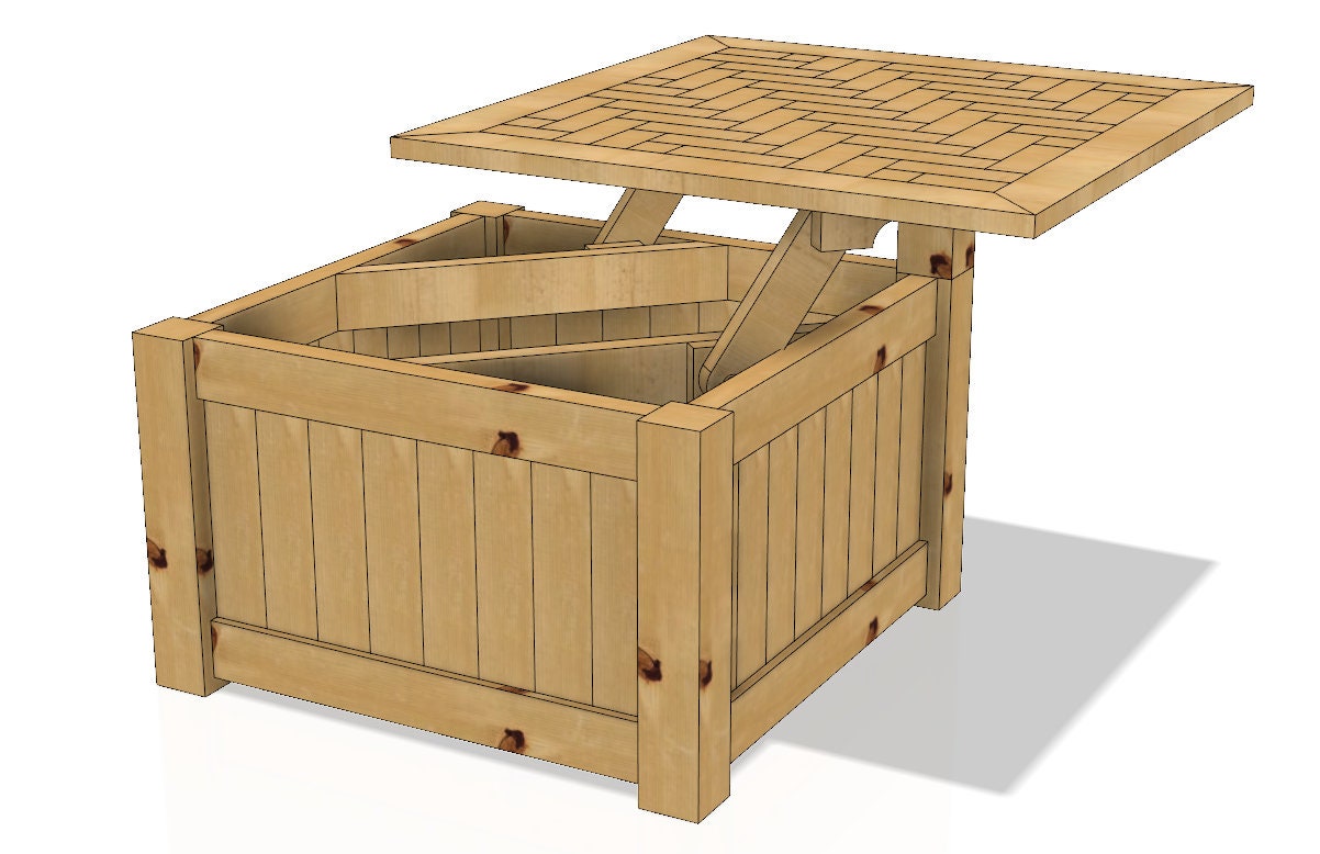DIGITAL PLANS: Fisher's Lift-top Coffee Table - Etsy UK