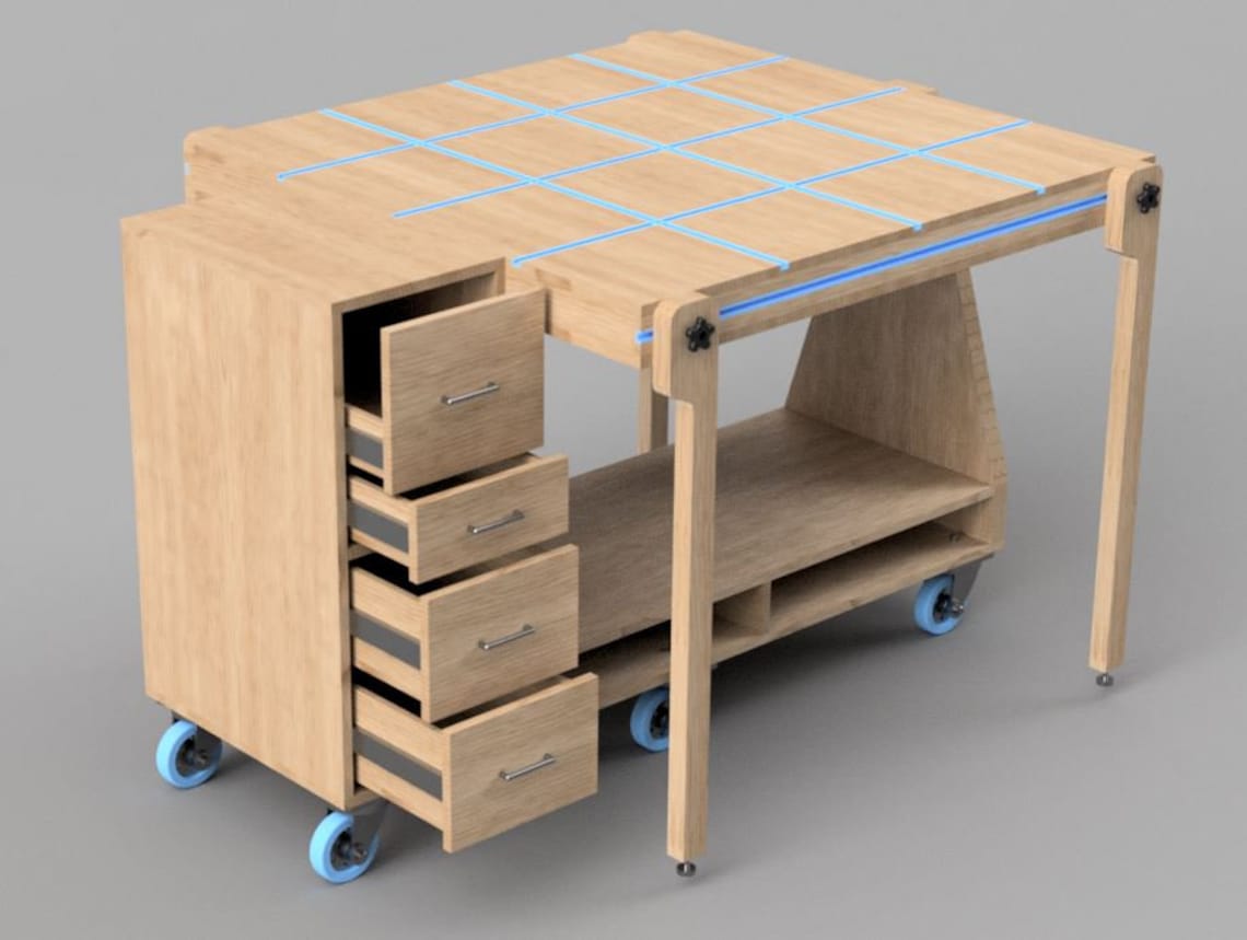 DIGITAL PLANS: Fisher's Mobile Assembly Table - Etsy