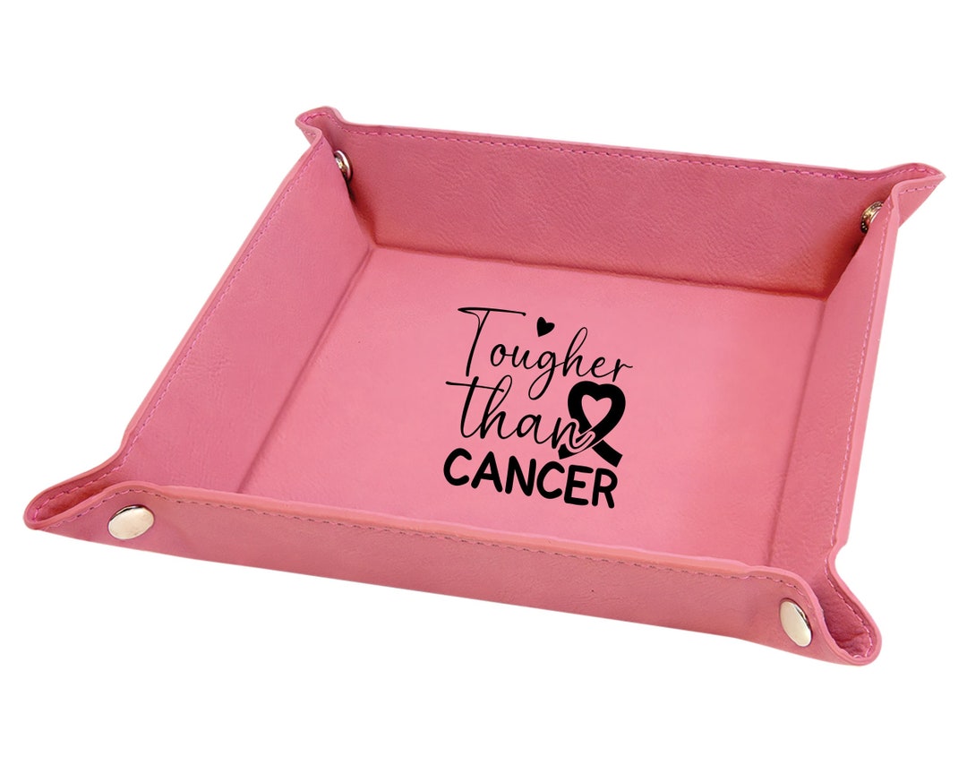 Personalized Faux Leather Breast Cancer Awareness Month Snap up Tray ...