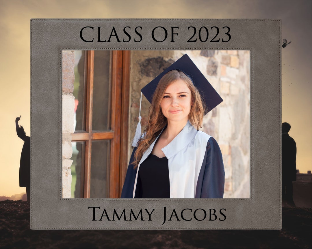 Personalized Graduation Leatherette Laser Engraved Photo Frame, Custom ...