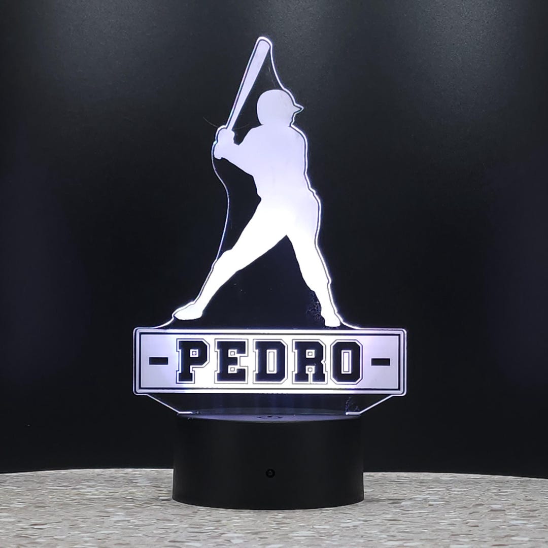 Personalized Baseball Light With Remote, Custom LED Baseball Player ...