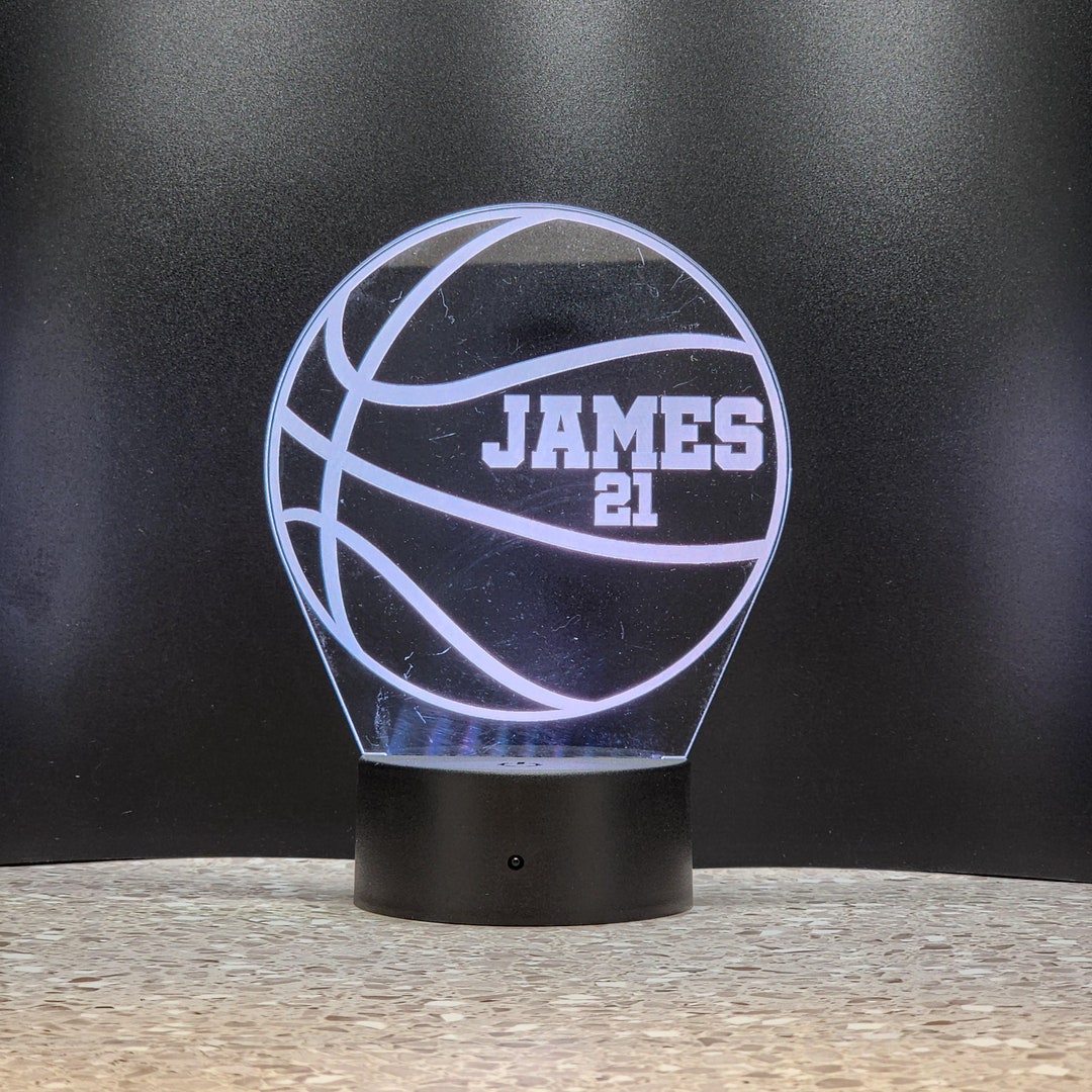 Acrylic Basketball LED Light With Remote, Personalized Name Light for ...
