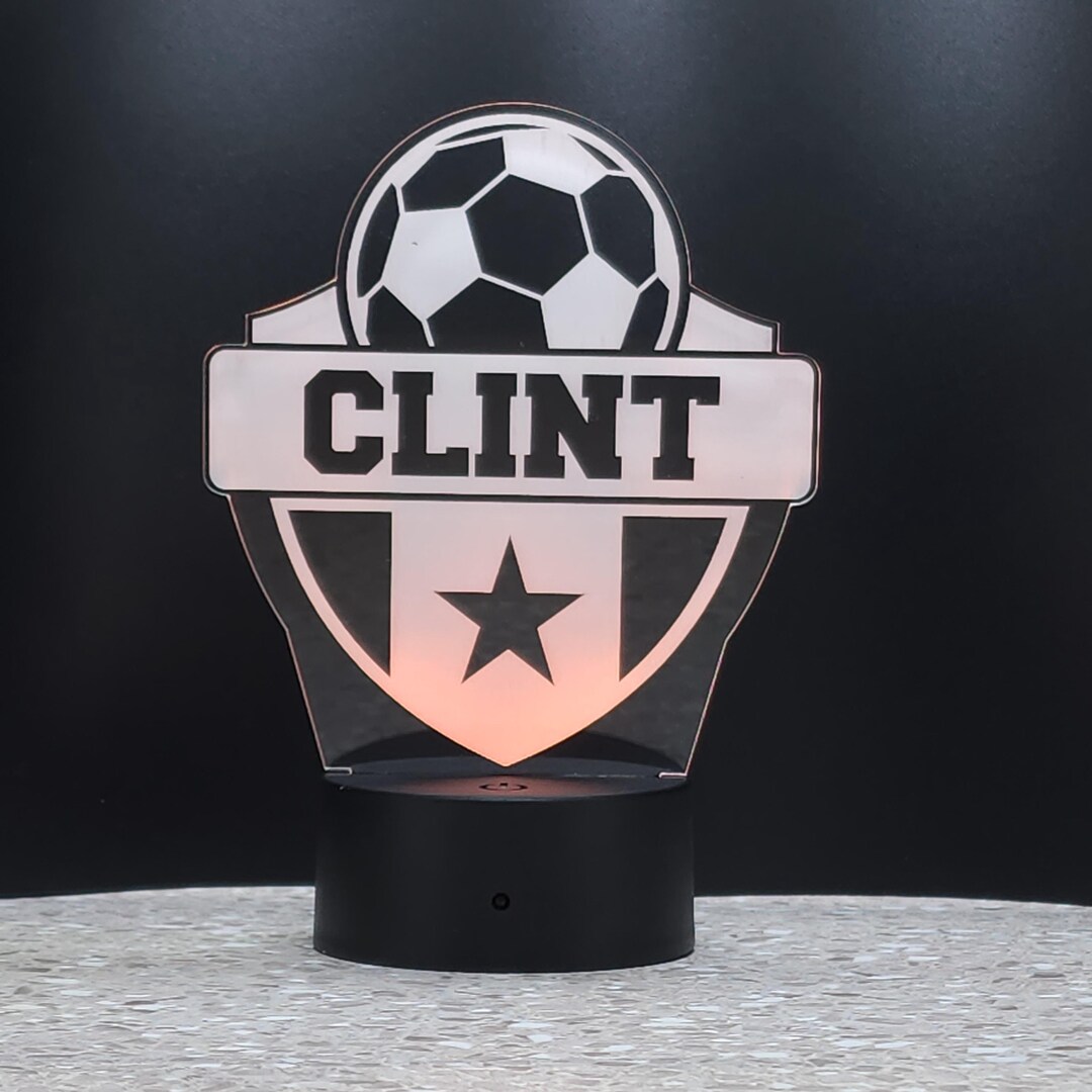 Personalized Soccer Light With Remote, Custom LED Soccer Ball Light ...
