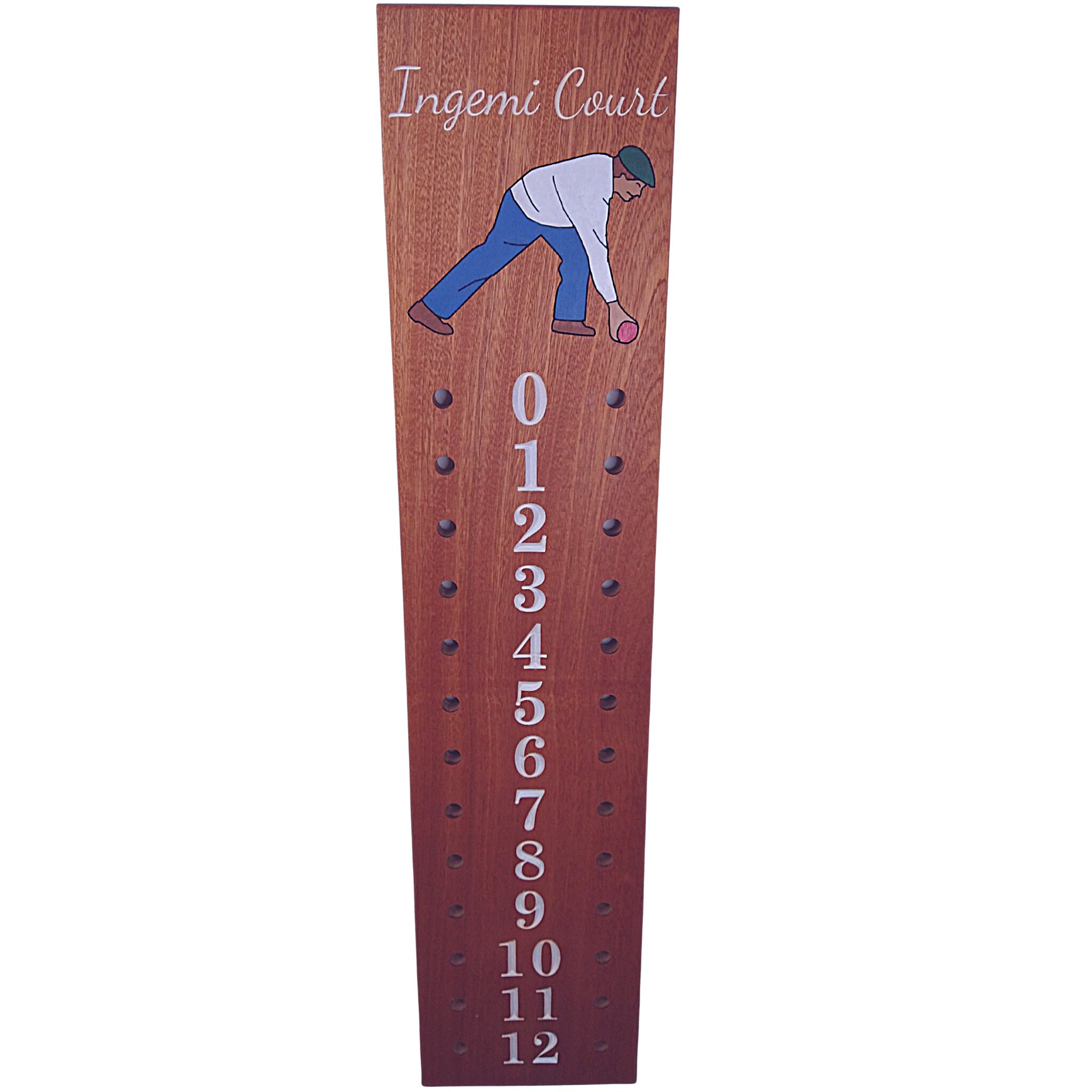 Personalized Bocce Scoreboard: Engraved Mahogany. - Etsy