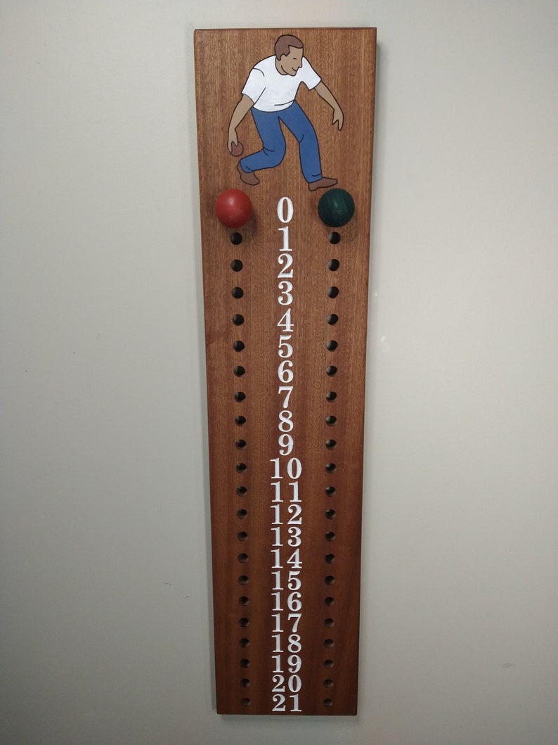 Bocce Scoreboard | Extra Large Size | Made From Beautiful Mahogany Wood ...
