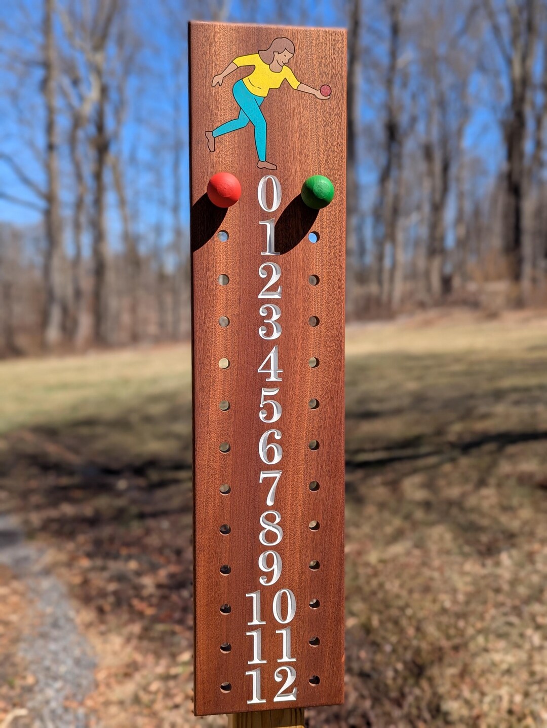 Engraved Mahogany Bocce Scoreboard: Woman's Bocce League Gift - Etsy