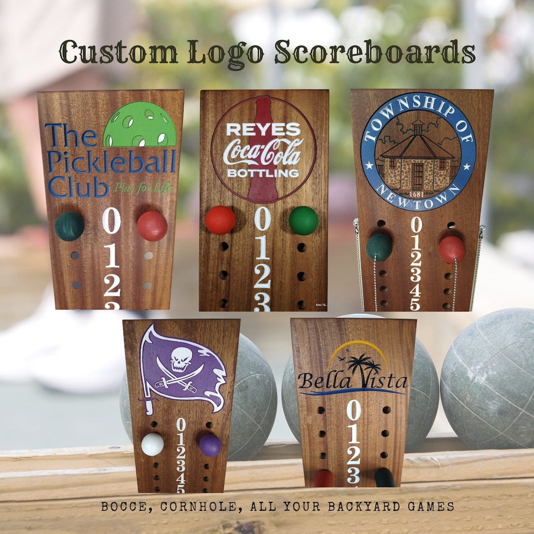 Personalized Bocce Scoreboard | Custom Logo Engraved | XL Size ...