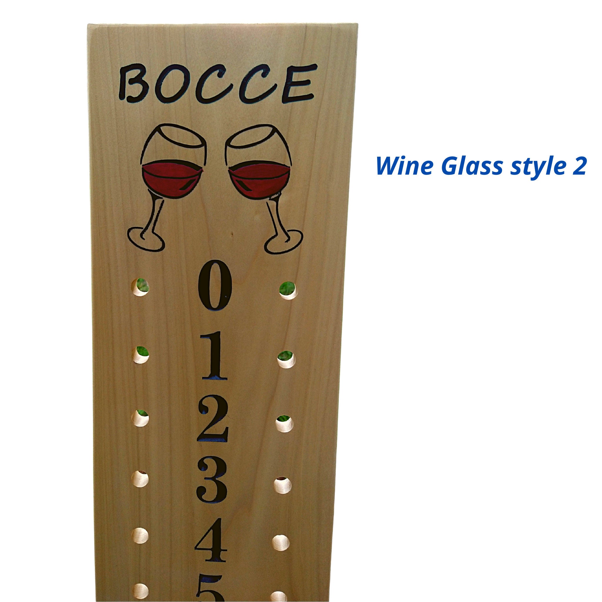Bocce Scoreboard | Wine Glasses Engraved Image | Cornhole | Backyard ...