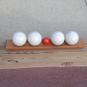 Mahogany Bocce Ball Holders: Teak Oil Finish, Set of 2 - Etsy