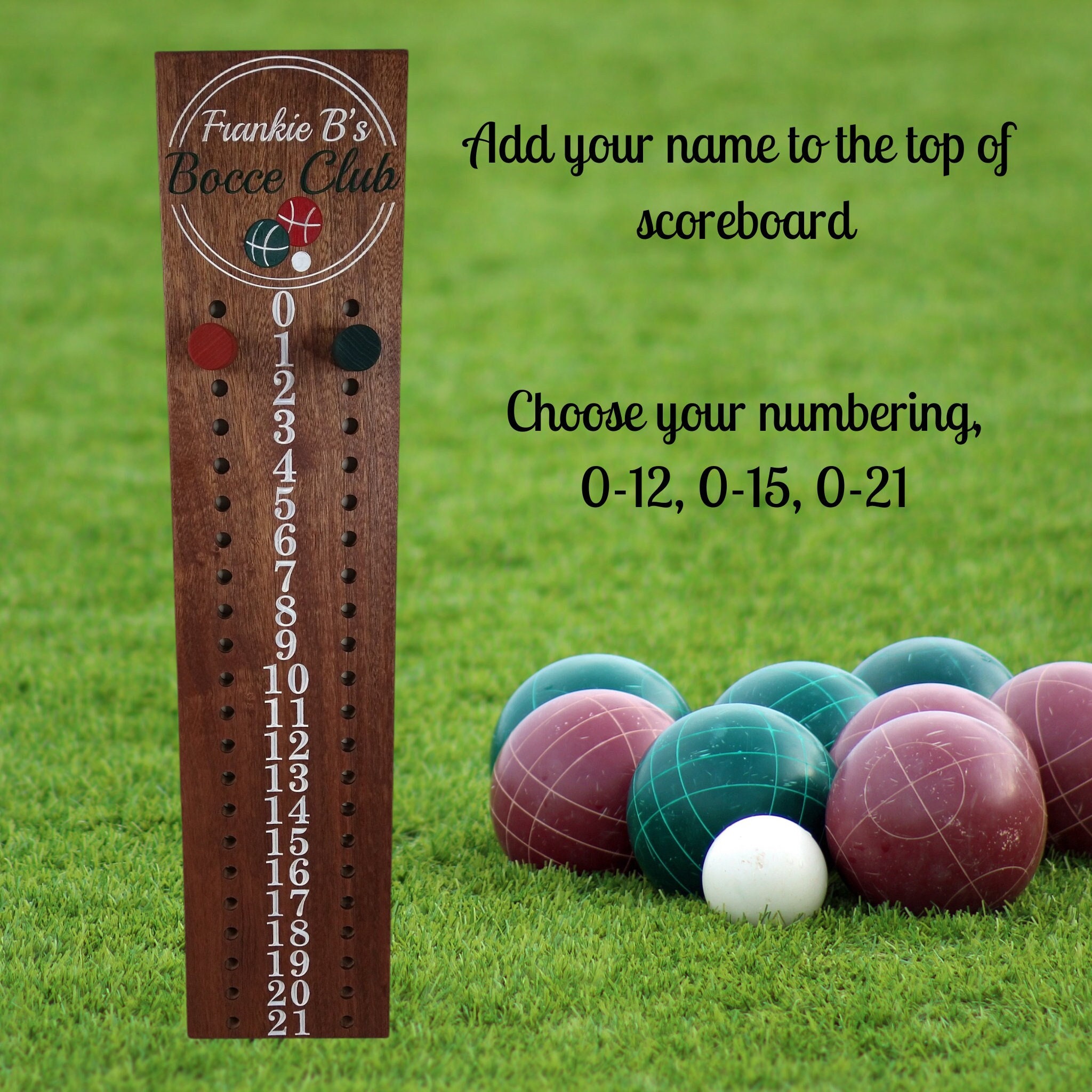 Bocce Scoreboard | Personalized | Perfect Gift | Family Name - Etsy