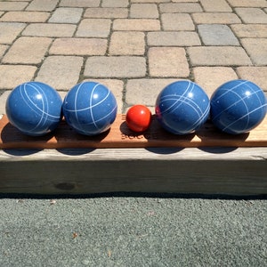 Mahogany Bocce Ball Holders: Teak Oil Finish, Set of 2 - Etsy