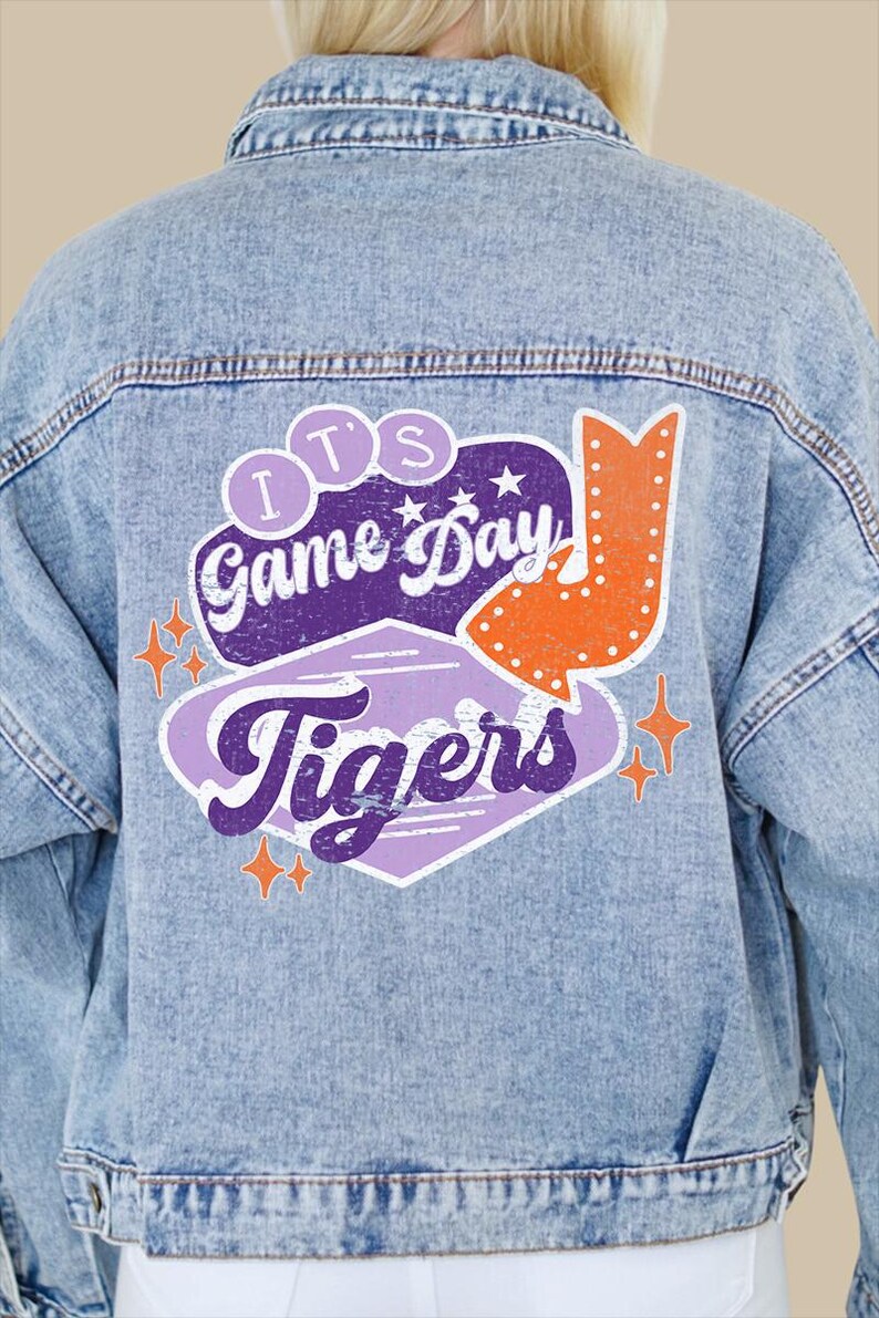 Clemson University It's Game Day Denim Jacket - Etsy