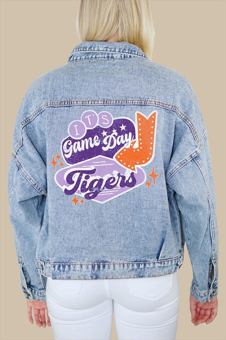 Clemson University It's Game Day Denim Jacket - Etsy