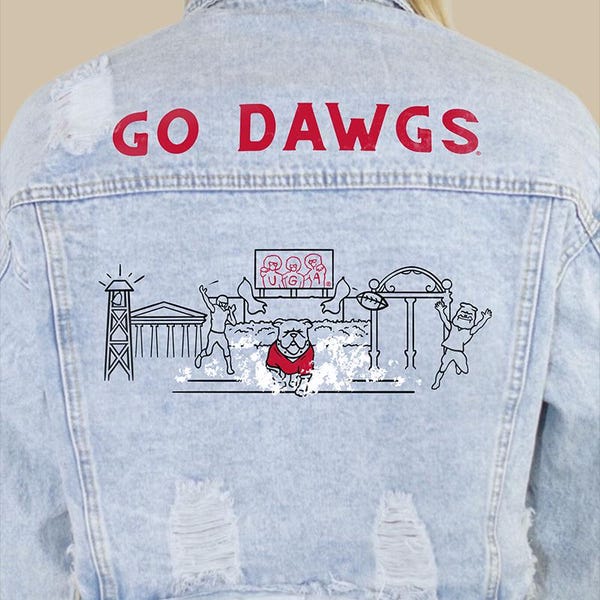 Painted Denim Jacket - Etsy
