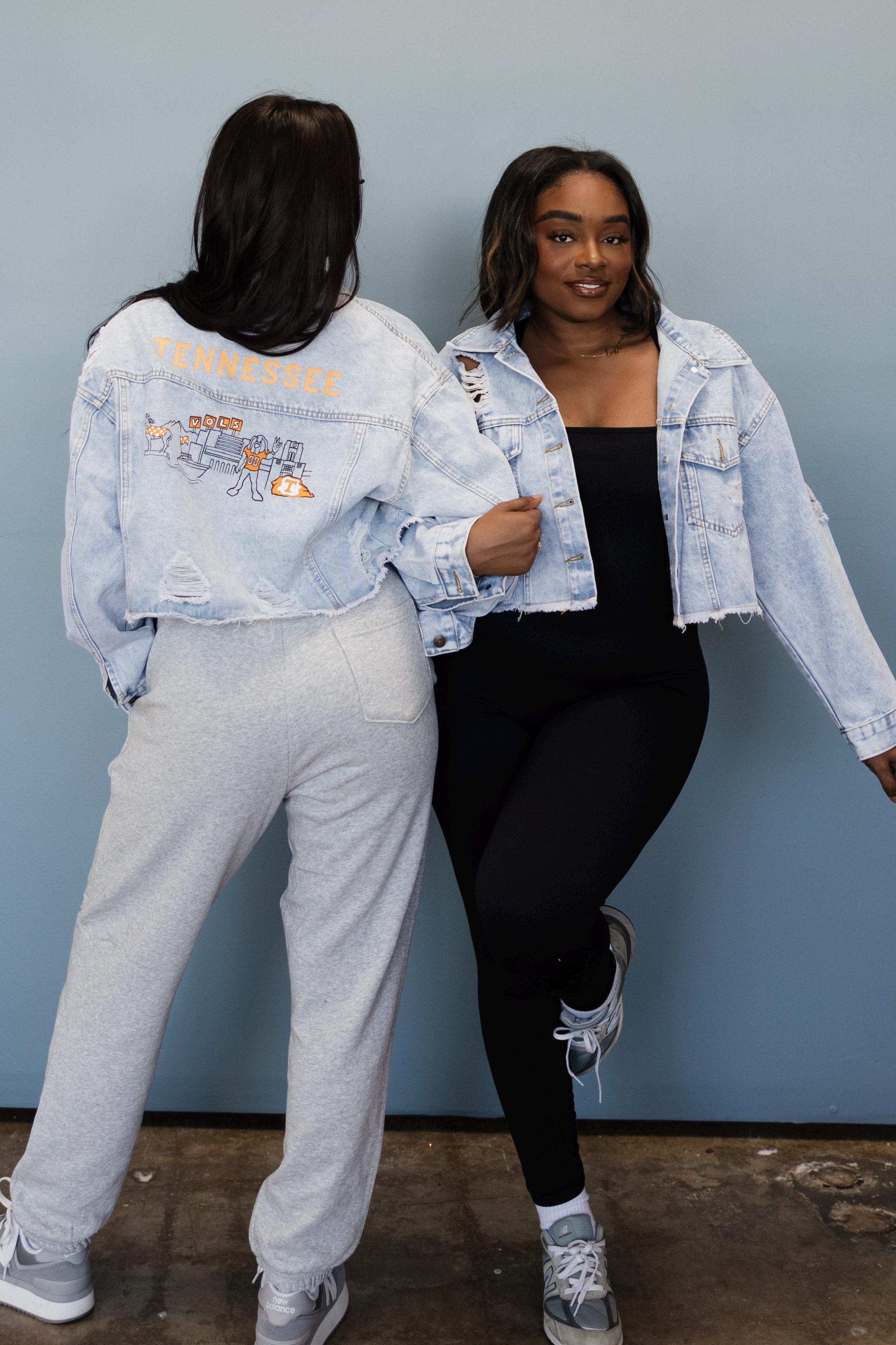 University of Tennessee Campus Classic Skyline Denim Jacket - Etsy
