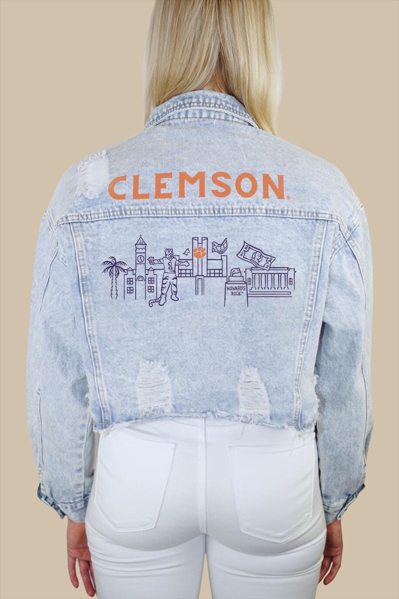 Clemson University Campus Classic Denim Jacket - Etsy