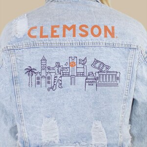 Clemson University Campus Classic Denim Jacket - Etsy