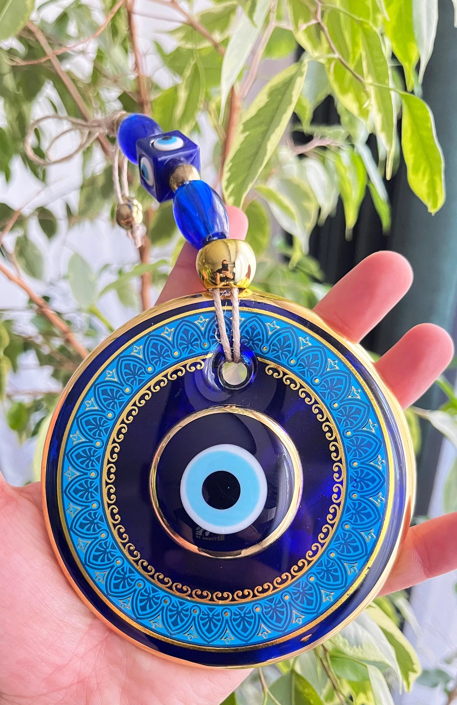 Turkish Nazar Amulet: Stained Glass Evil Eye Wall Hanging - Etsy