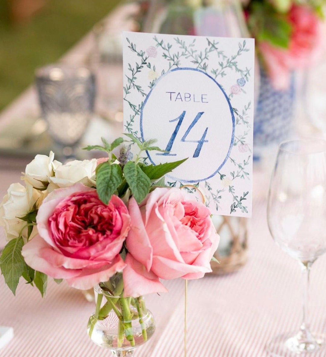 Custom Watercolor Table Numbers - Etsy