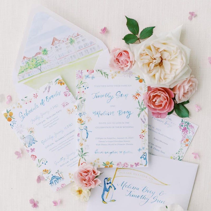 Watercolor Wedding Invitation - Etsy