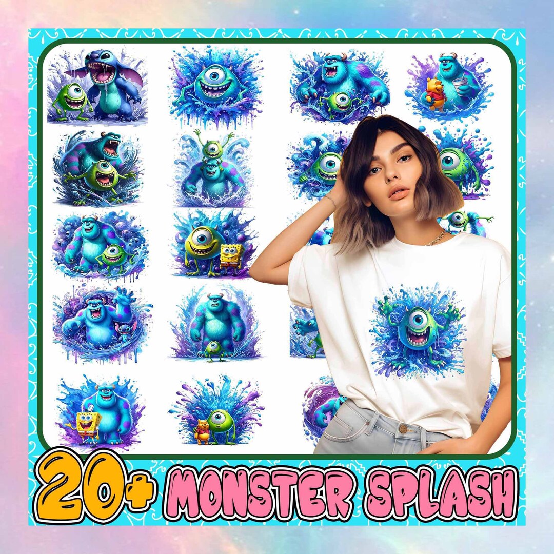 Splash Monsters Clipart, Monsters Fonts TTF Monsters SVG, Instant ...