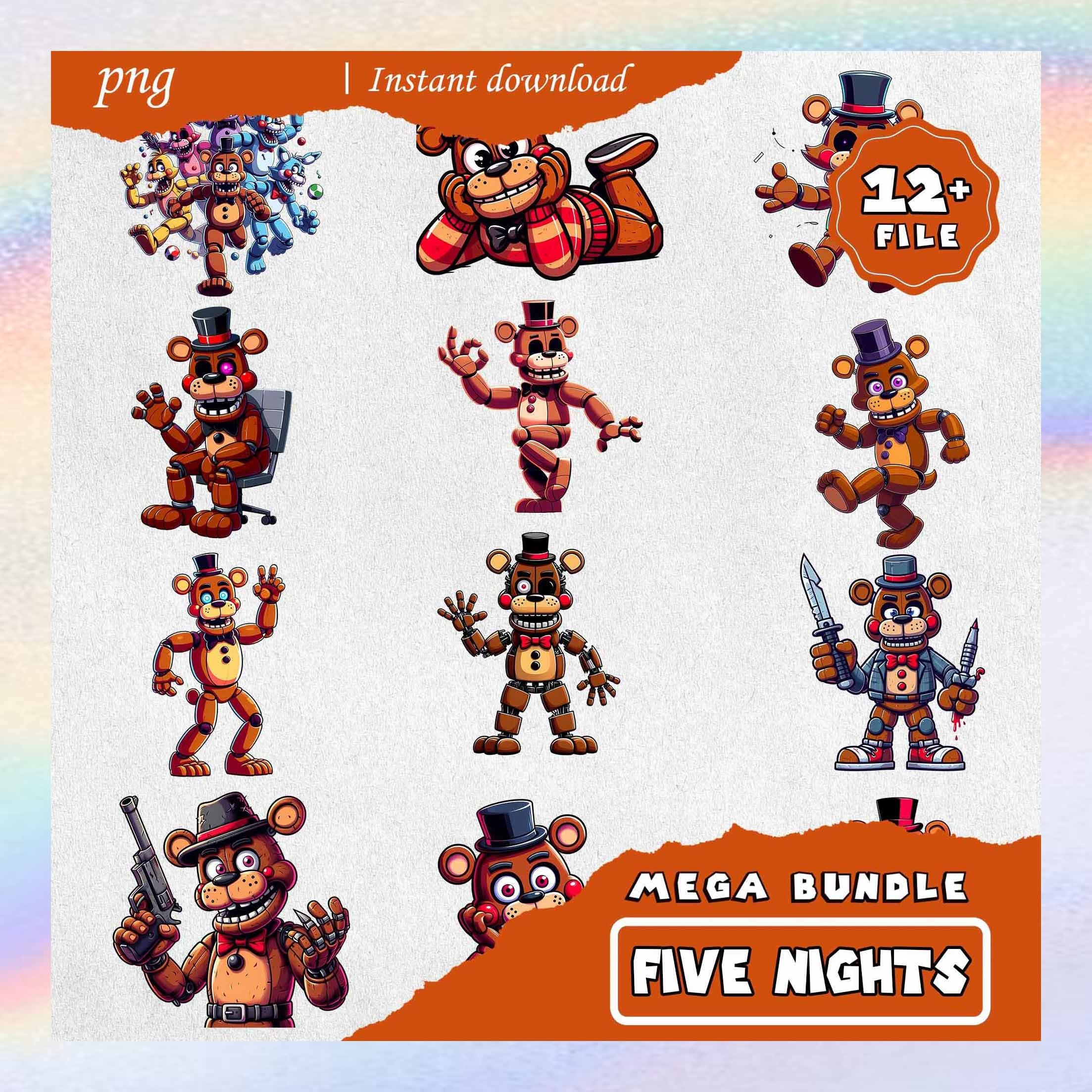 Fnaf Svg, Five Nights at Freddy's Set, Freddy's Svg, Freddy Fazbear's ...