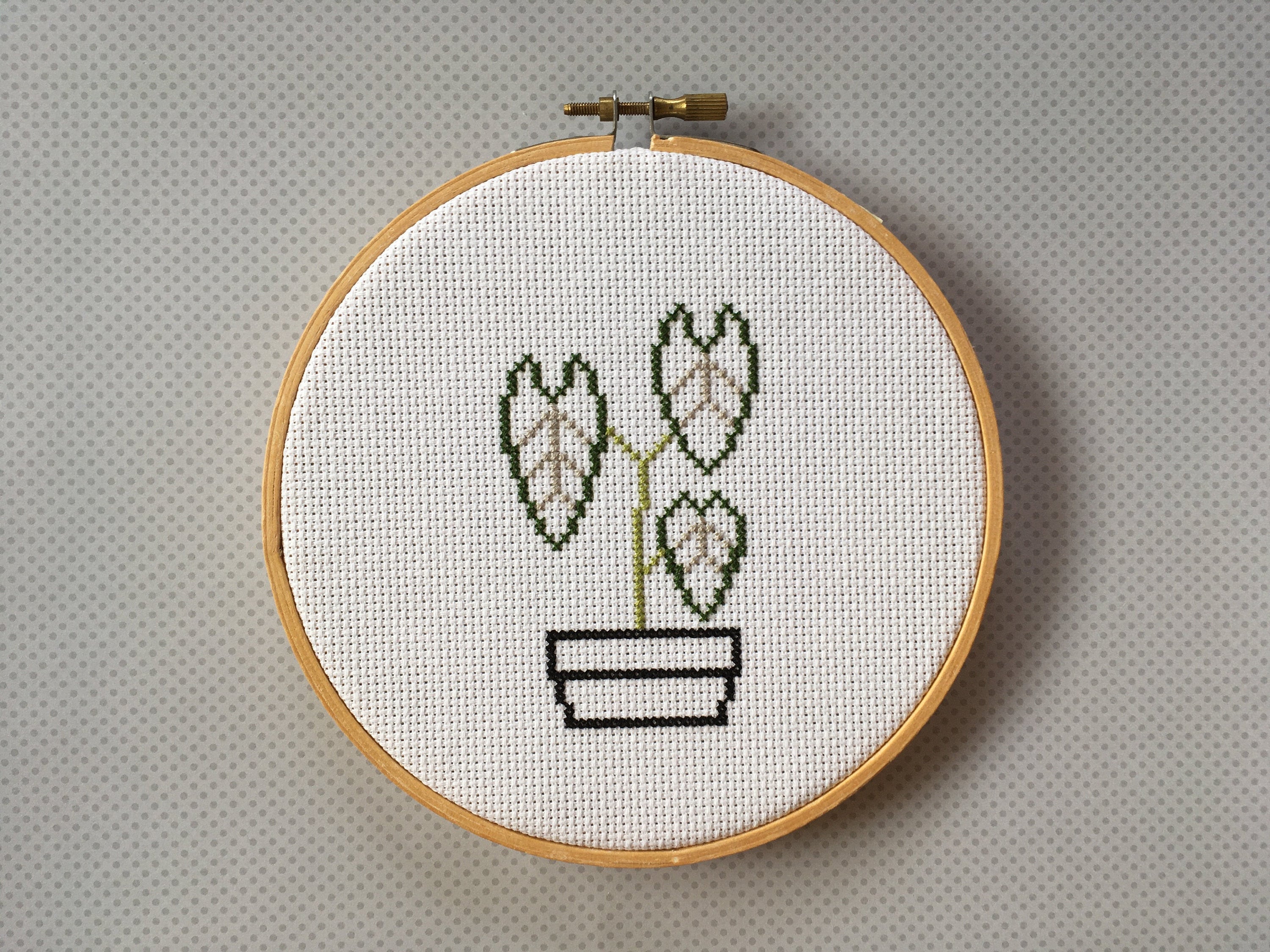 Arrowhead Plant Houseplant Cross Stitch Pattern Instant Digital ...